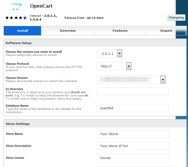 Installing OpenCart 2.0 with Softaculous | InMotion Hosting