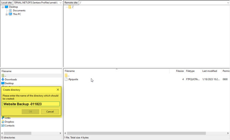 How to Create a Backup Using FTP | InMotion Hosting