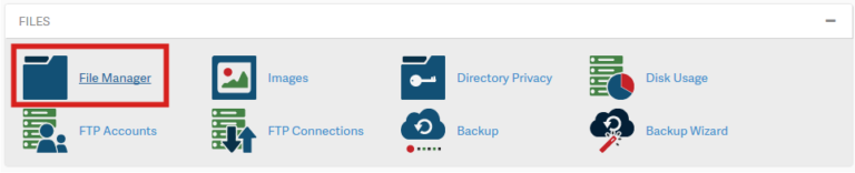 Using File Manager in cPanel
