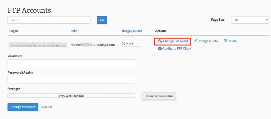 Resetting your FTP Password in cPanel | InMotion Hosting