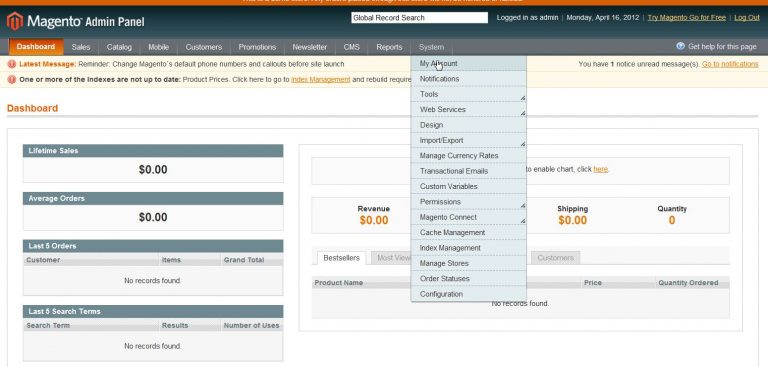 Changing your Admin Password in Magento 1.6 | InMotion Hosting