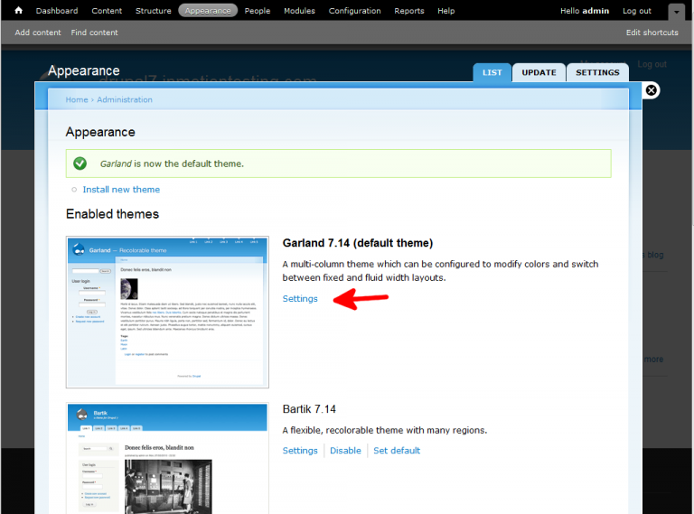 How to customize theme colors in Drupal 7 | InMotion Hosting