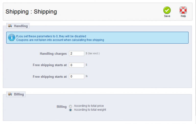 How To Set Shipping And Handling In Prestashop 15 Inmotion Hosting