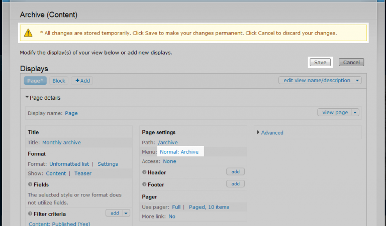 How to link to a view within a menu in Drupal 7 Views module | InMotion Hosting