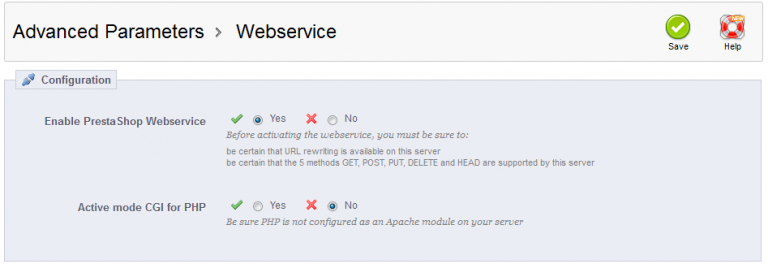 Configuring a new Webservice in PrestaShop 1.5 | InMotion Hosting