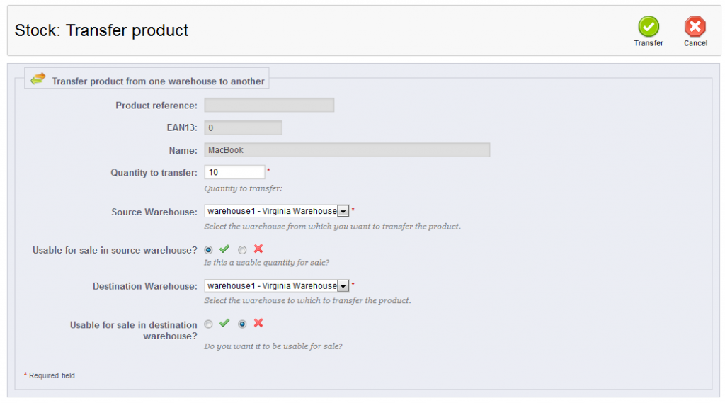Transferring Stock between warehouses in PrestaShop 1.5 | InMotion Hosting