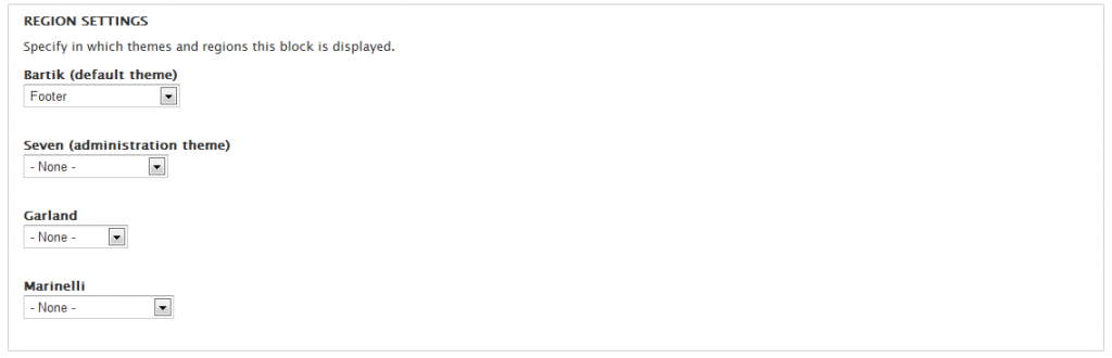 How to create a custom footer block in Drupal