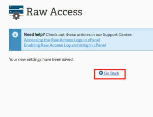 Enabling raw access log archiving in cPanel | InMotion Hosting