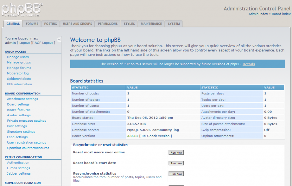 How to Log into Your phpBB Dashboard | InMotion Hosting