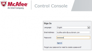 Accessing the McAfee Control Console as an Admin | InMotion Hosting