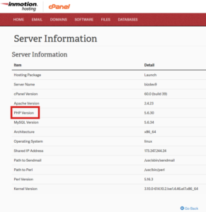 How to View Your PHP Version in cPanel | InMotion Hosting