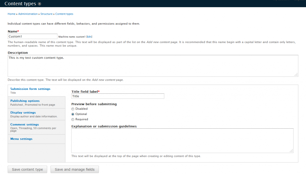 How to create a custom content type in Drupal 8 | InMotion Hosting