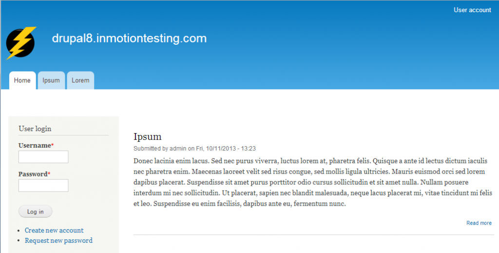 Setting custom logos in your Drupal 8 theme | InMotion Hosting