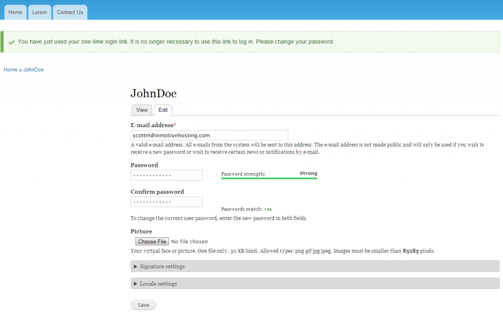 How To Reset Your Drupal Password | InMotion Hosting