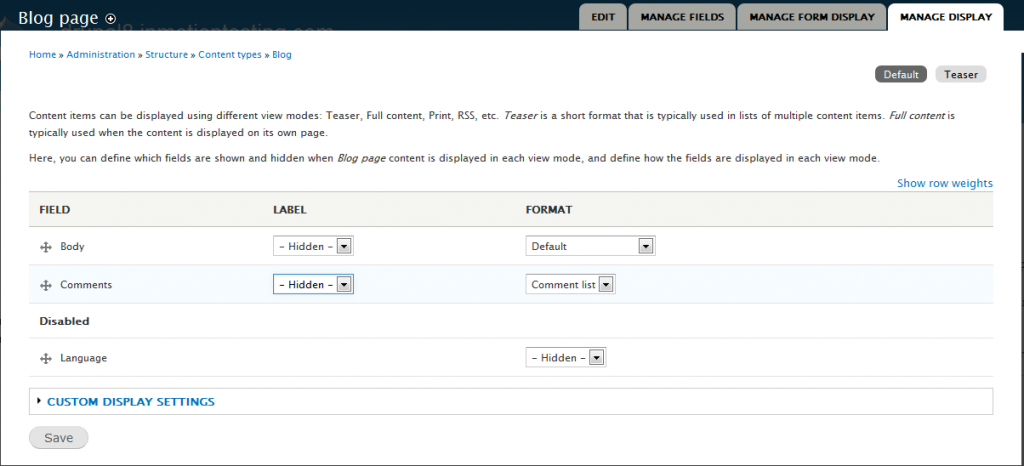 Removing The Title Label For A Field In Drupal Inmotion Hosting