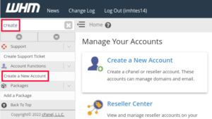 How to Create cPanel Accounts in WHM