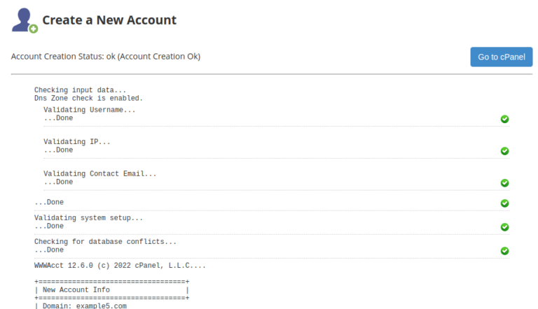 How to Create cPanel Accounts in WHM