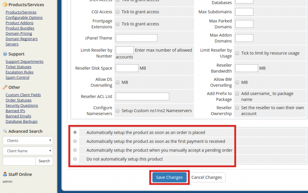 Creating Hosting Plans in WHMCS and Syncing with WHM | InMotion Hosting