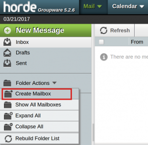 How to Create and Delete Folders in Horde Webmail | InMotion Hosting