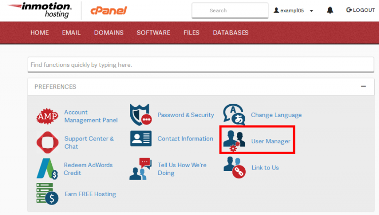 How to Use cPanel’s User Manager | InMotion Hosting