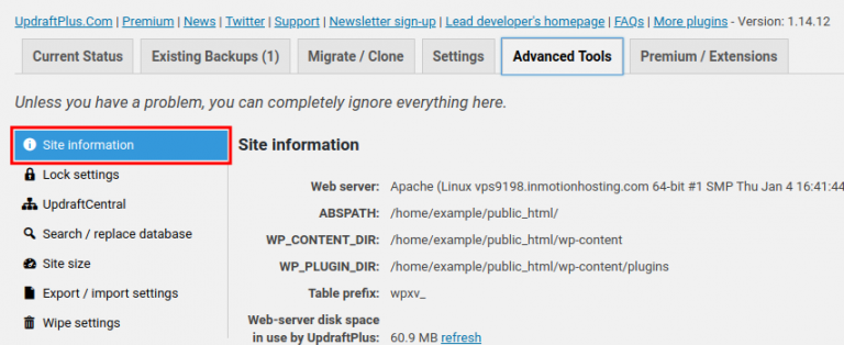 How to View Your Site Information in WordPress | InMotion Hosting