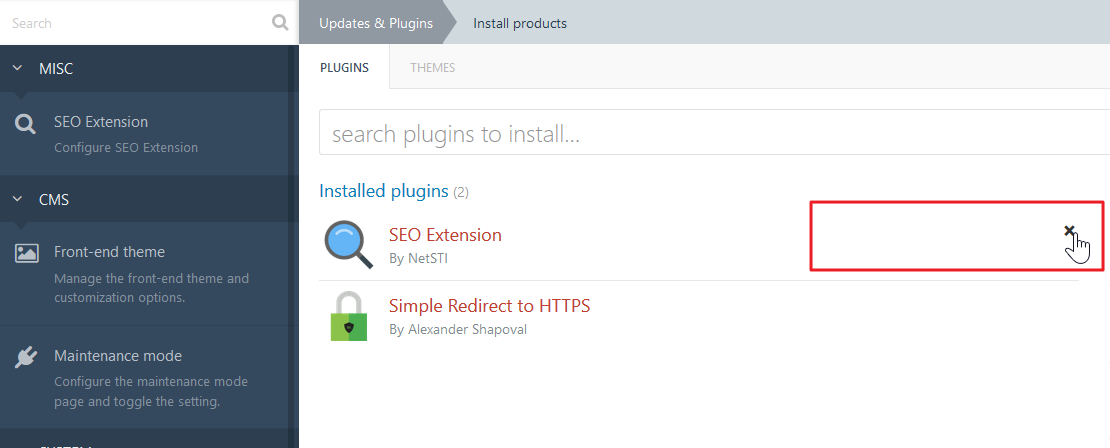 How to Uninstall Plugins in OctoberCMS | InMotion Hosting