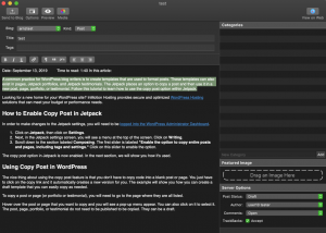 Using MarsEdit - the MacOS-based offline editor for WordPress