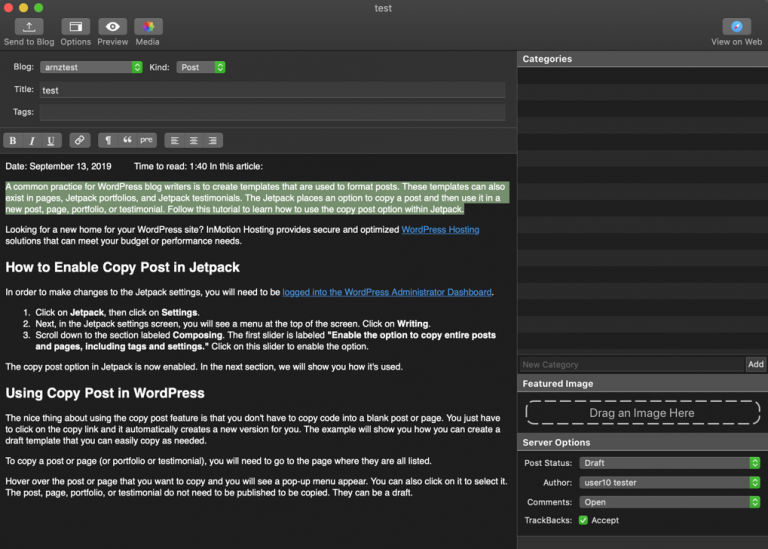 Using Marsedit The Macos Based Offline Editor For Wordpress