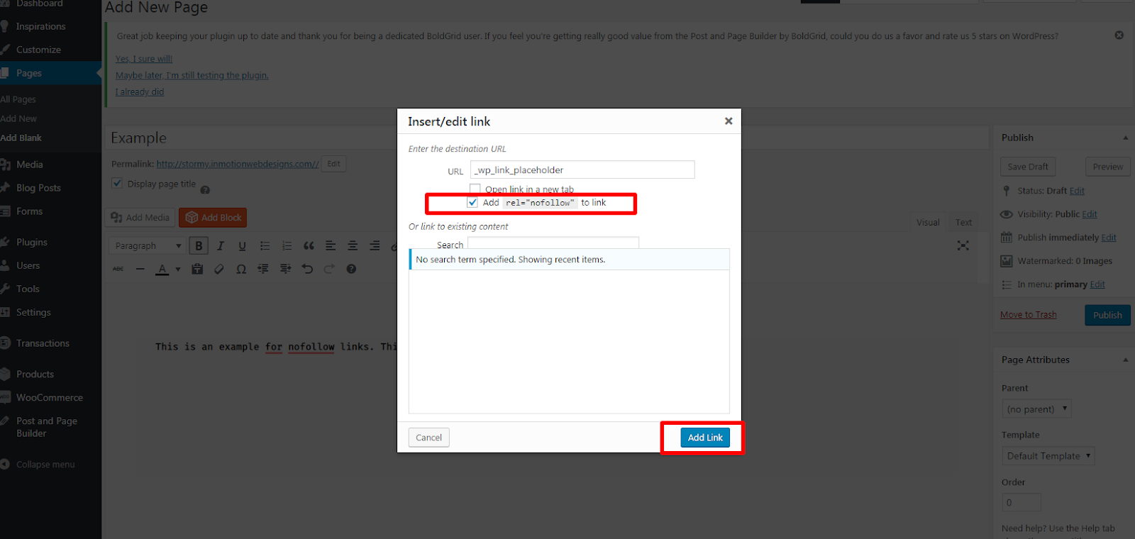 nofollow Links in WordPress with Ultimate Nofollow | InMotion Hosting