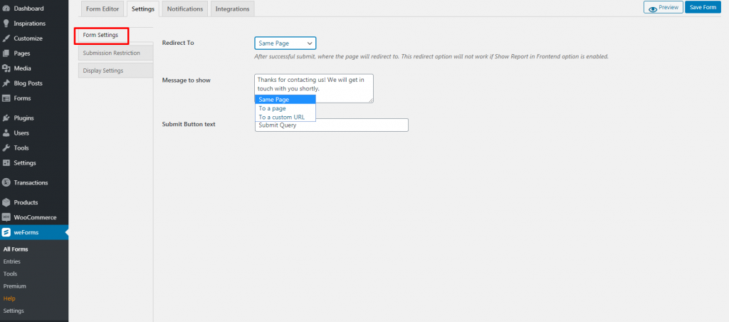 How to Create a Contact Form with weForms | InMotion Hosting