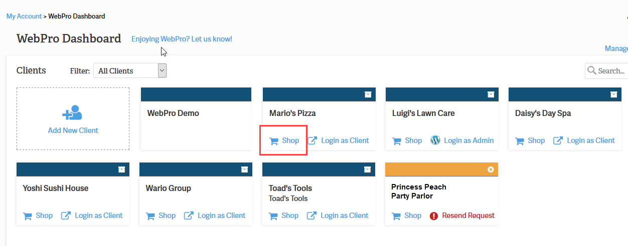 How to Purchase a Product for Clients in WebPro | InMotion Hosting