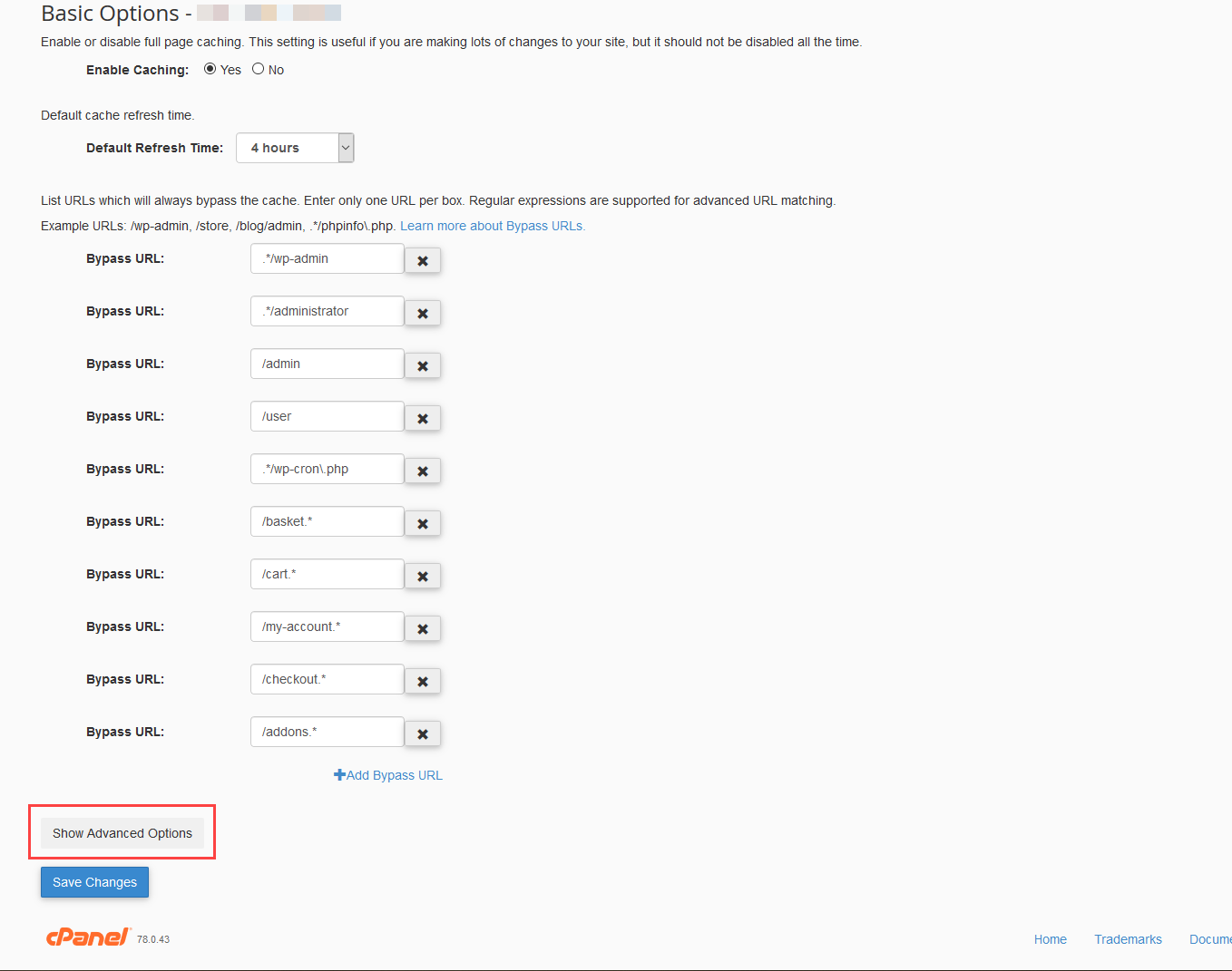 Advanced Options for the UltraStack Cache | InMotion Hosting