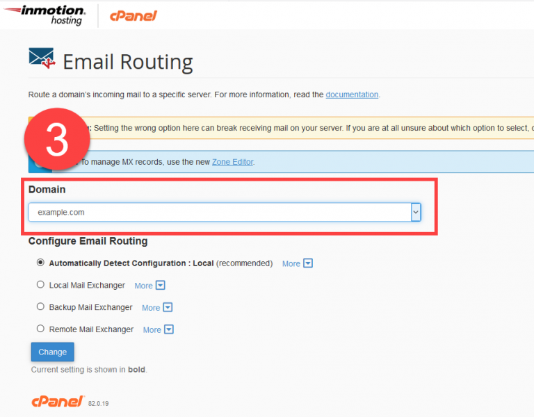 Setting Domain MX Records to Remote Settings in cPanel | InMotion Hosting