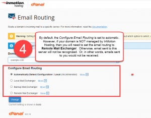 Setting Domain MX Records to Remote Settings in cPanel | InMotion Hosting