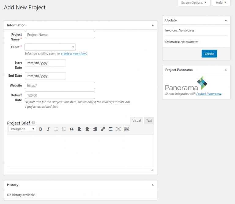 Learn How to Create a Project in Sprout Invoices | InMotion Hosting