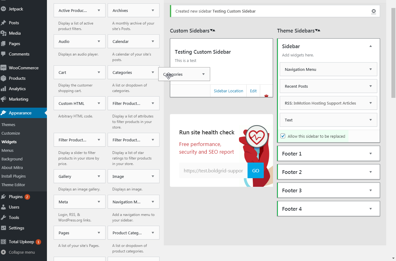 Add a Navigation Menu to Your Sidebar in WordPress | InMotion Hosting