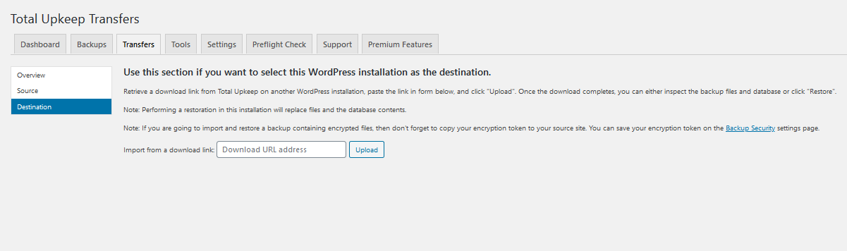 WordPress Backups with the Total Upkeep Backup Plugin