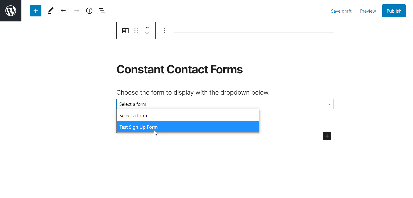 Adding the Constant Contact WordPress Plugin