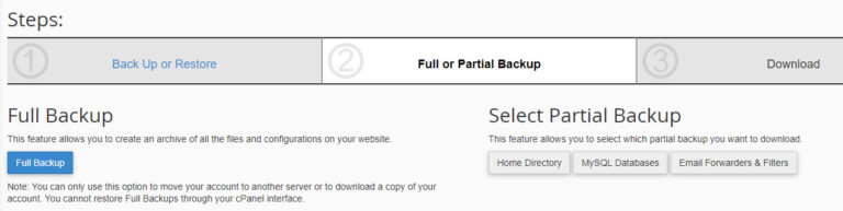 The Complete Guide to cPanel Backups – InMotion Hosting Support Center