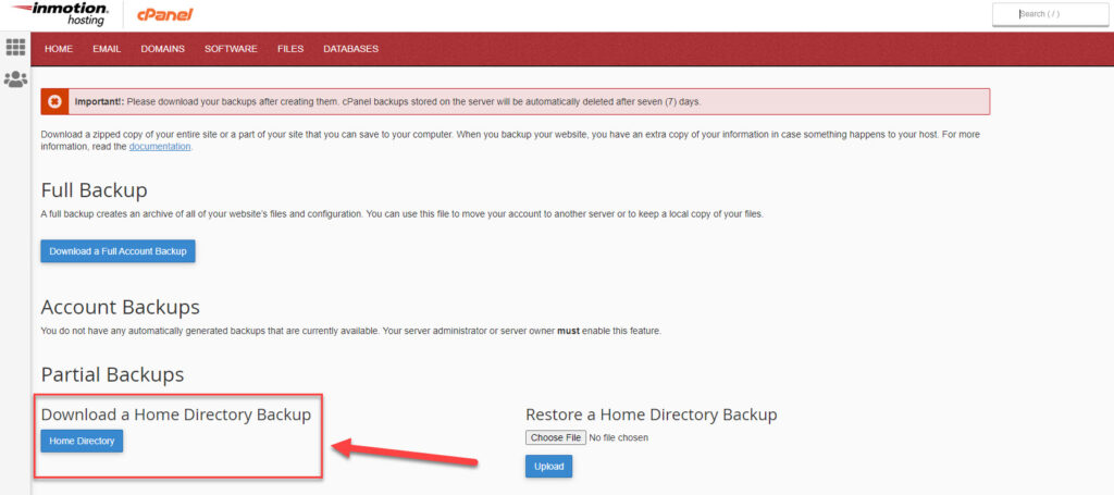 cPanel Backups - The Complete Guide for Website Backups