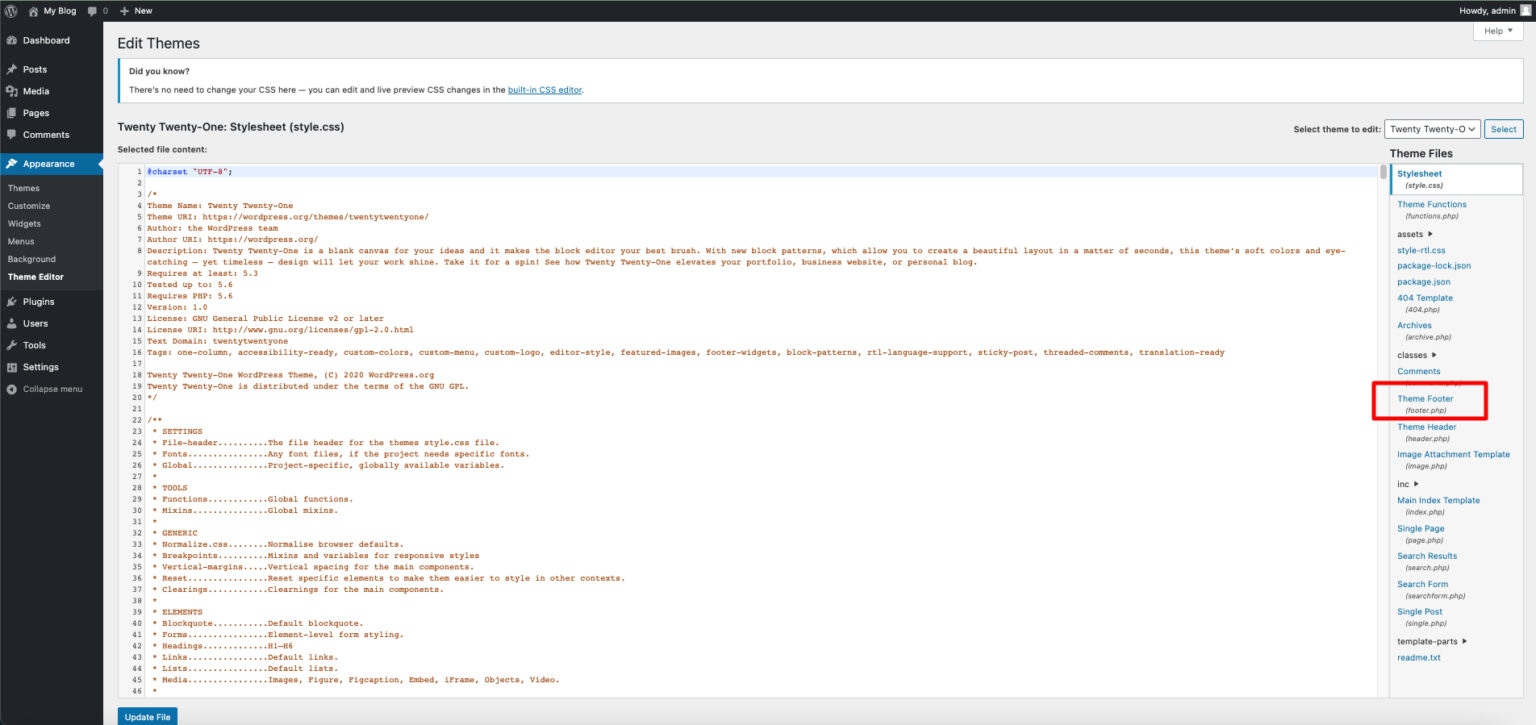 How to Remove the WordPress Branding in the Footer - WIREDGORILLA