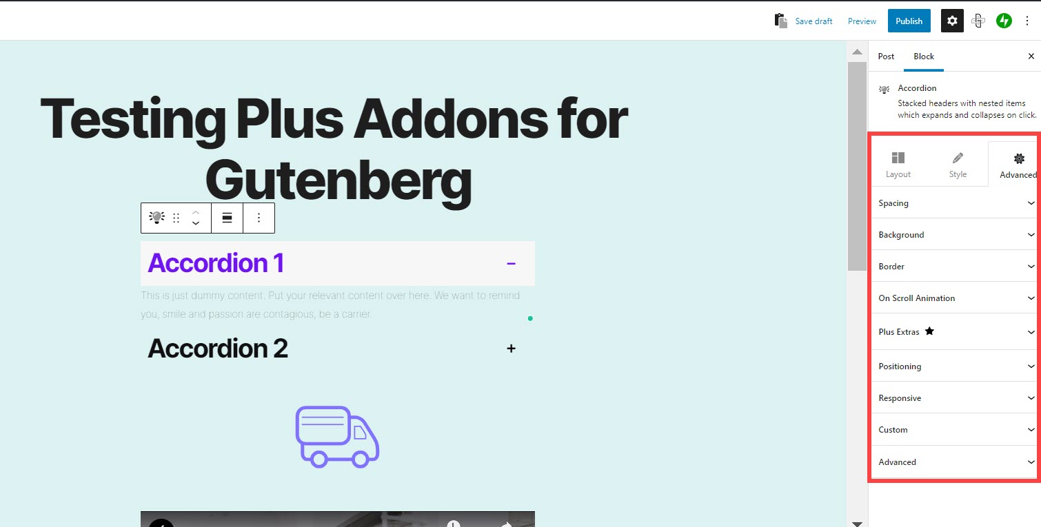 Using the Plus Addons for Gutenberg | InMotion Hosting