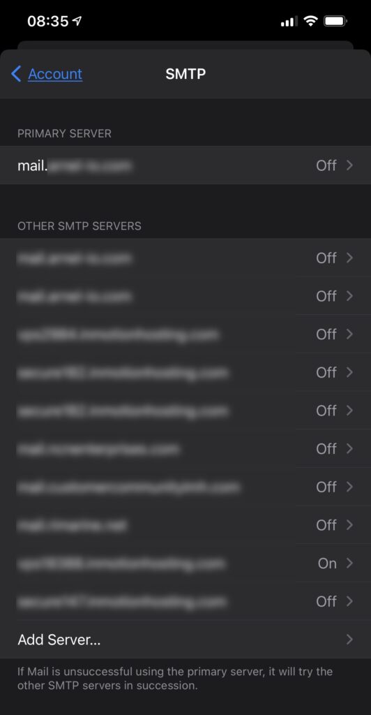 How to Edit Email Server Settings in iOS (14+) | InMotion Hosting
