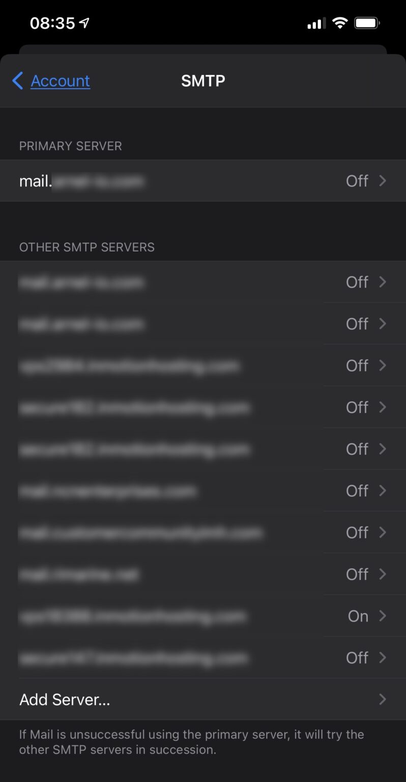 How to Edit Email Server Settings in iOS (14+) | InMotion Hosting