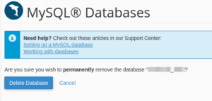 How To Delete MariaDB Database