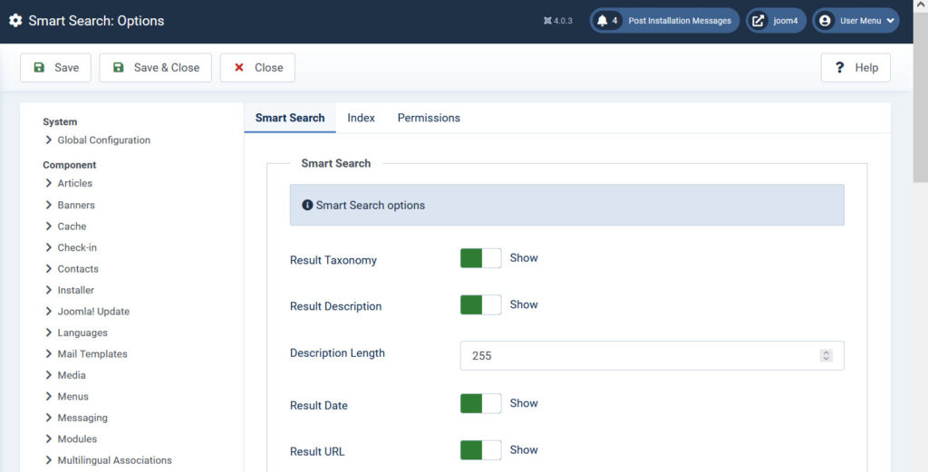 Joomla! 4.0 Smart Search Options | InMotion Hosting
