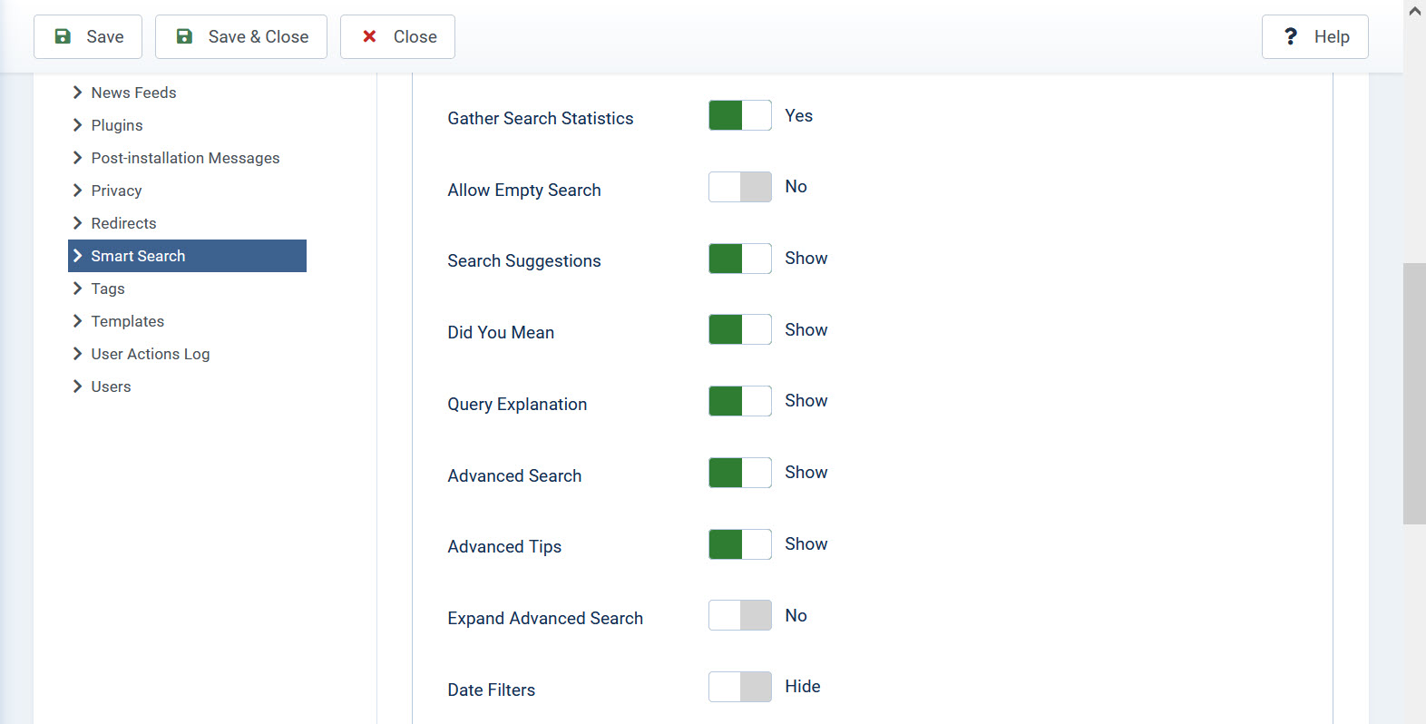 Joomla! 4.0 Smart Search Options | InMotion Hosting