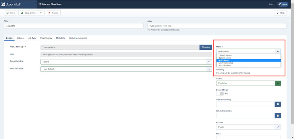 How To Add And Remove Menu Items In Joomla 40 Inmotion Hosting