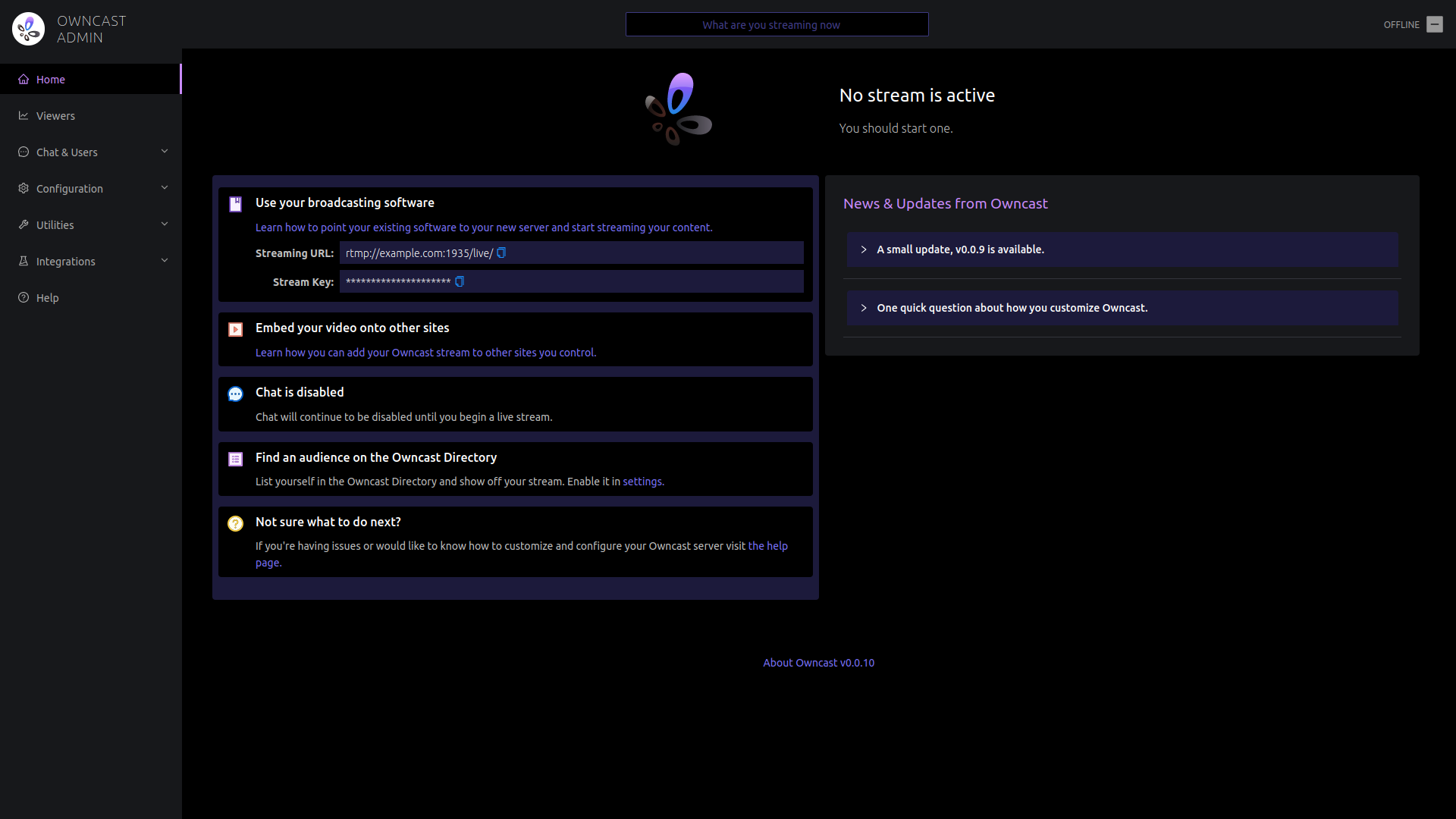 Getting Started with Owncast | InMotion Hosting