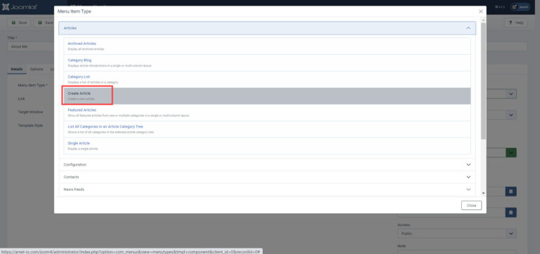 How To Add And Remove Menu Items In Joomla 40 Inmotion Hosting
